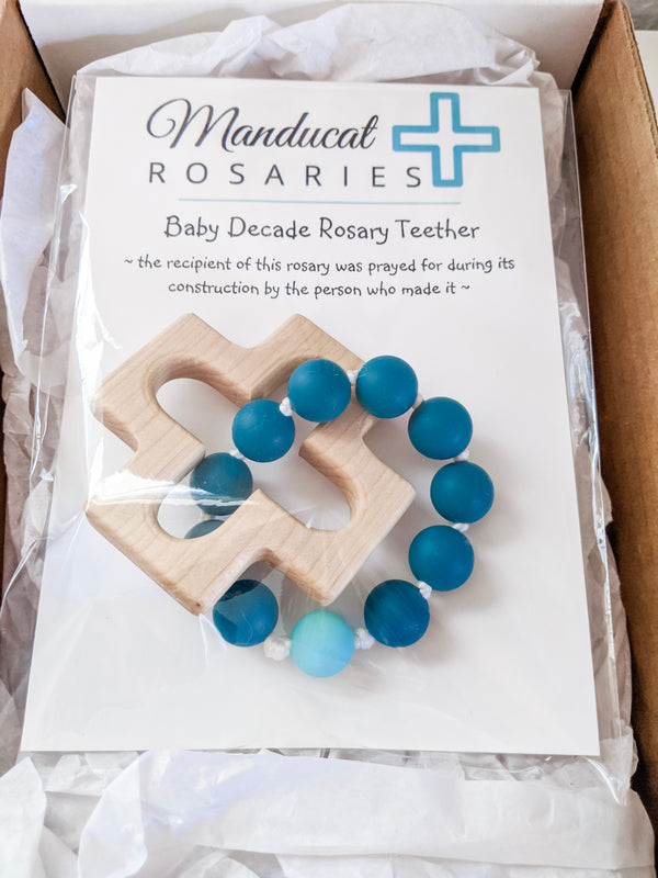 Baby's First Rosary - Teething Rosary Ring in Stella Maris – Manducat